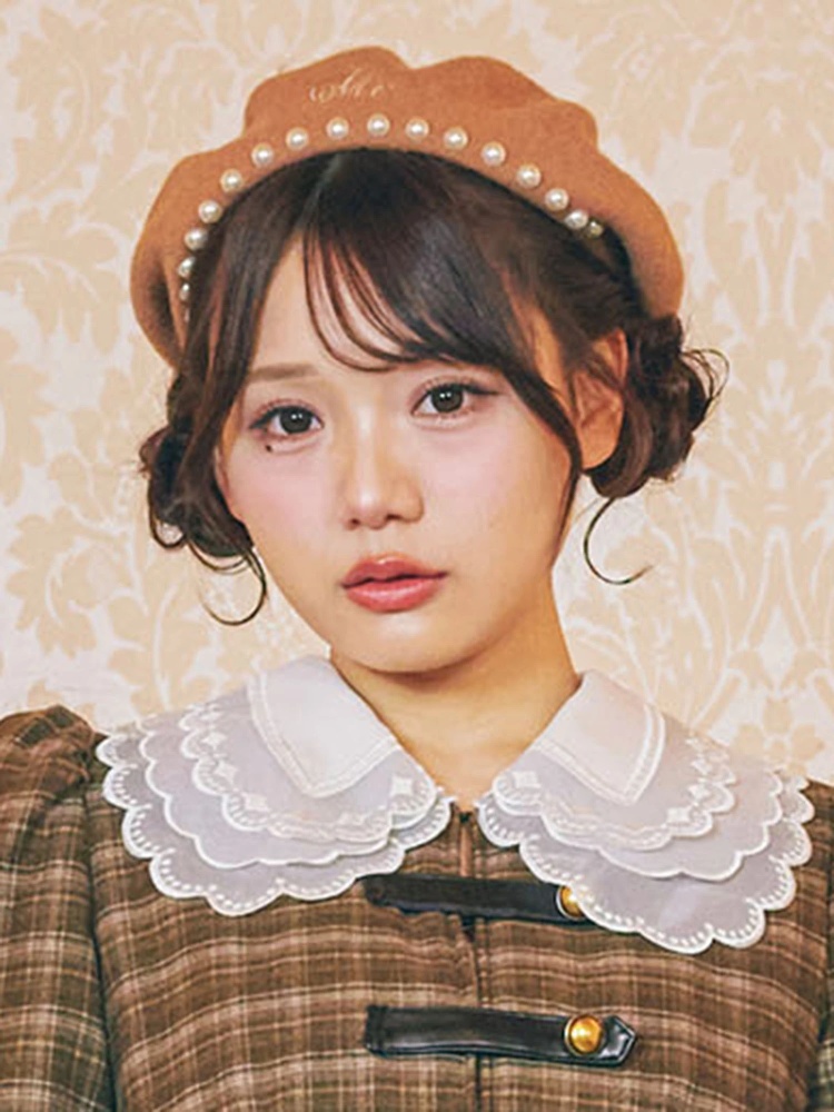 Meロゴ刺しゅうパールベレー - Me roir(ミーロワール)のヘッドアクセ｜ファッション通販 Ailand（アイランド）